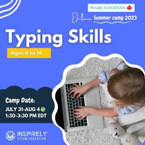 Typing Skills | Online Summer Camp 2023 | Children ages 6 to 14 years